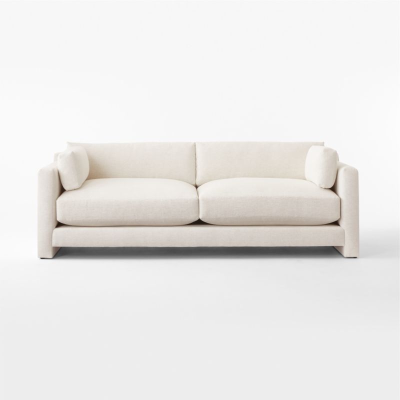 Marguerite White Performance Linen Sofa + Reviews | CB2