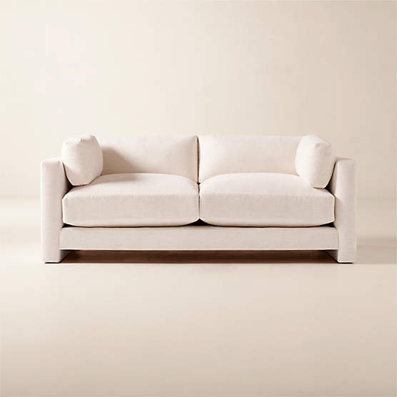 Marguerite White Performance Fabric Left-Arm Sofa | CB2