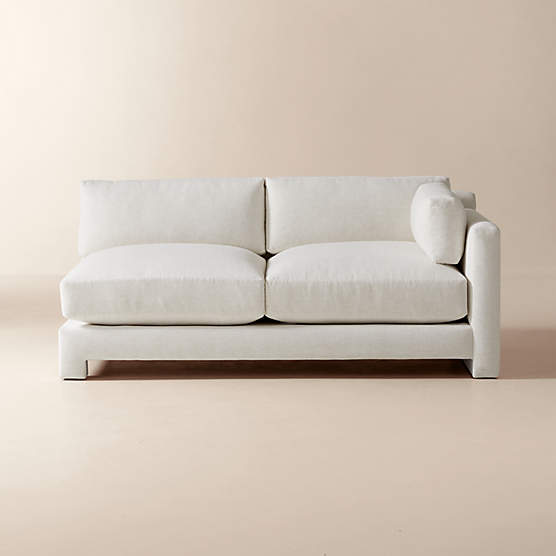 Marguerite White Performance Fabric Armless Chair | CB2