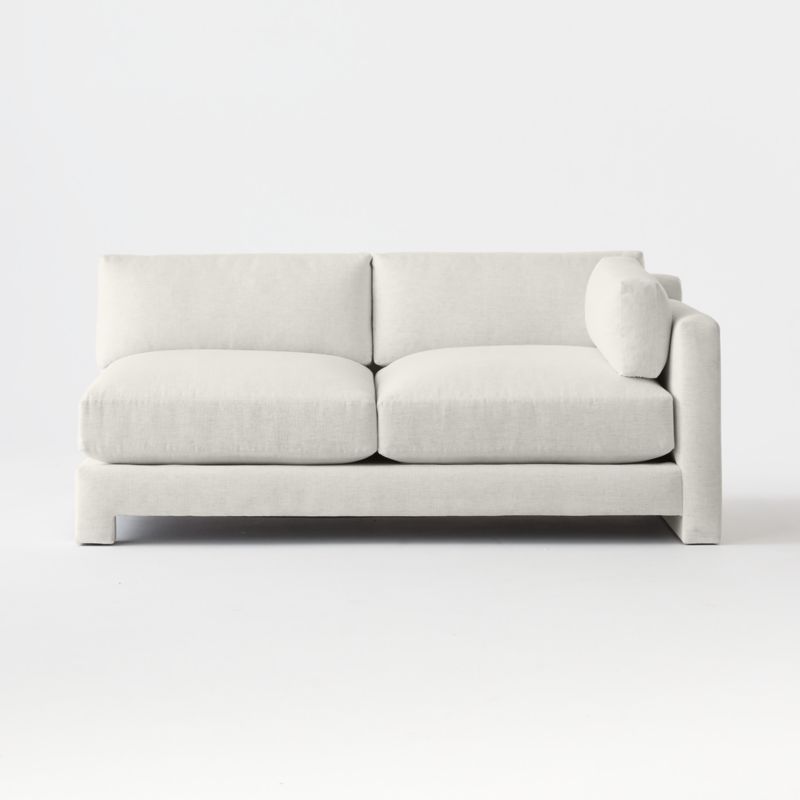Marguerite White Performance Fabric Right-Arm Sofa | CB2