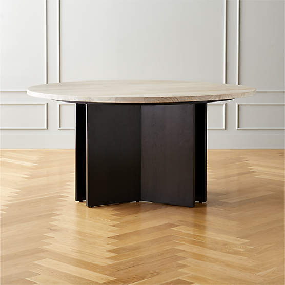 Julius 48" Round Marble Dining Table + Reviews | CB2 Canada