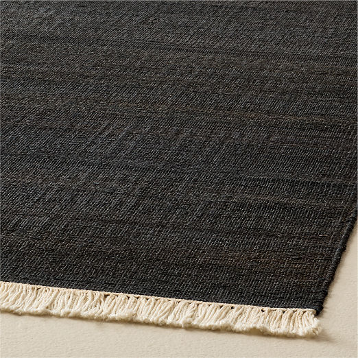 Modern Black Runner Rugs | CB2