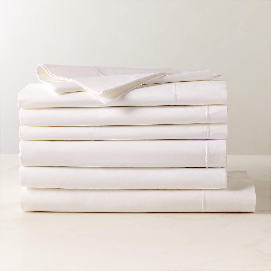 Organic Cotton Percale 400-Thread-Count White Full/Queen Bedding Set ...