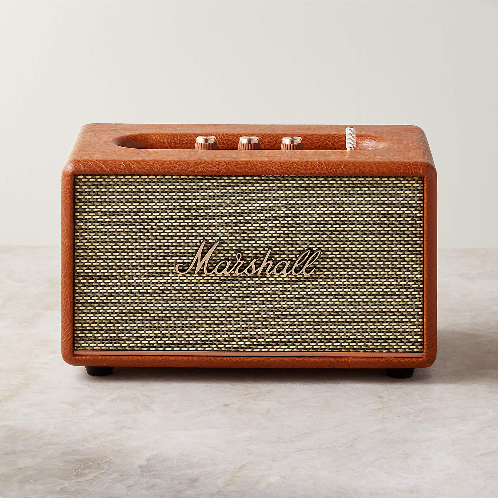Marshall Acton III Brown Vintage Bluetooth Speaker + Reviews | CB2 Marshall Acton III Brown Vintage Bluetooth Speaker + Reviews | CB2