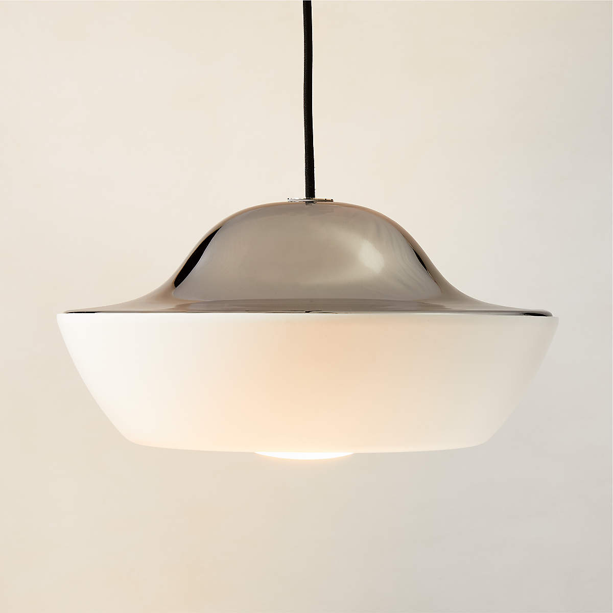Materia Ivory Dome Pendant Light | CB2