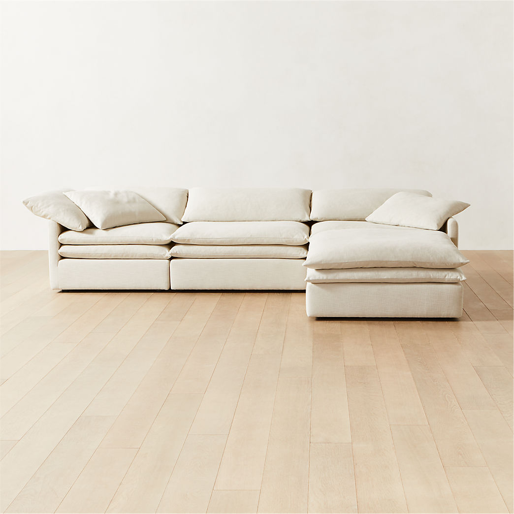 modern linen sofas | CB2