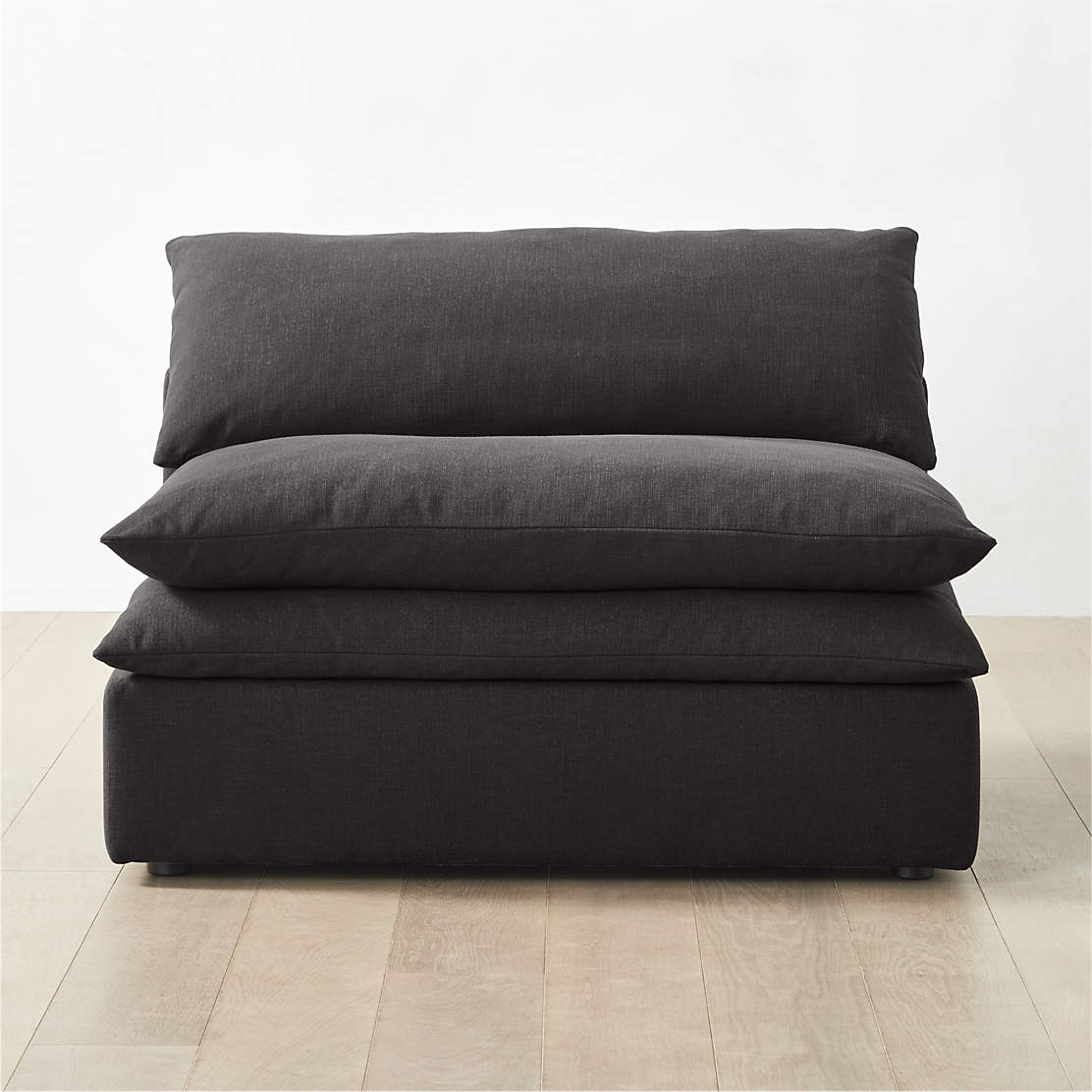 Pezzo Corner Chair Hatch Charcoal | CB2