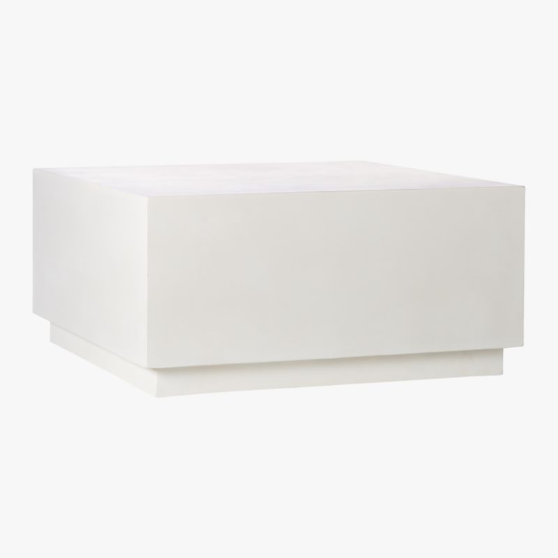 Matter Ivory Cement Square Coffee Table + Reviews | CB2