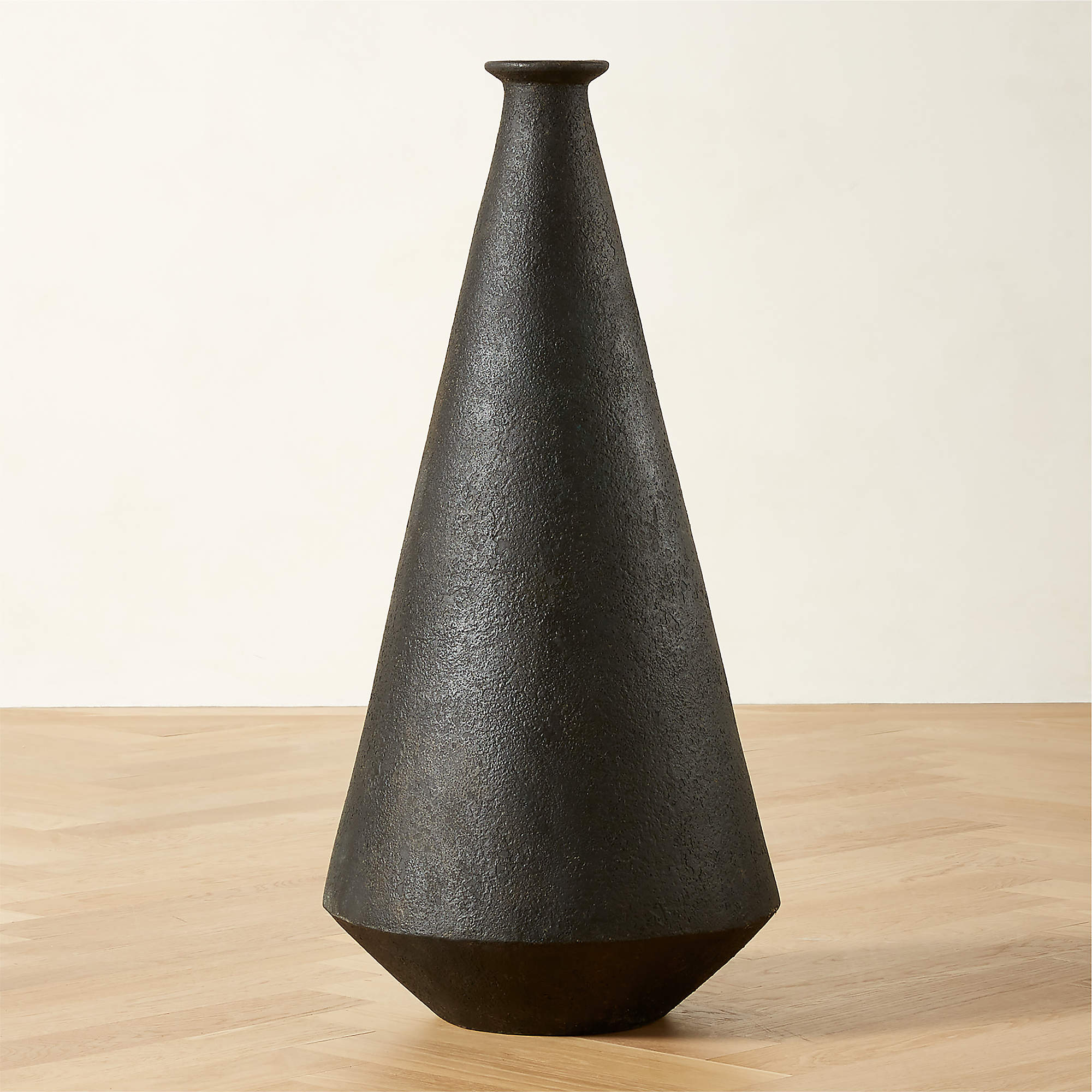 Maxime Black Terracotta Floor Vase + Reviews | CB2 Canada