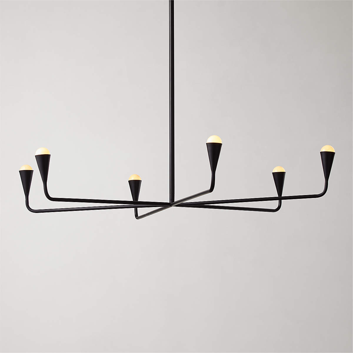 Meldon Matte Black Chandelier + Reviews | CB2