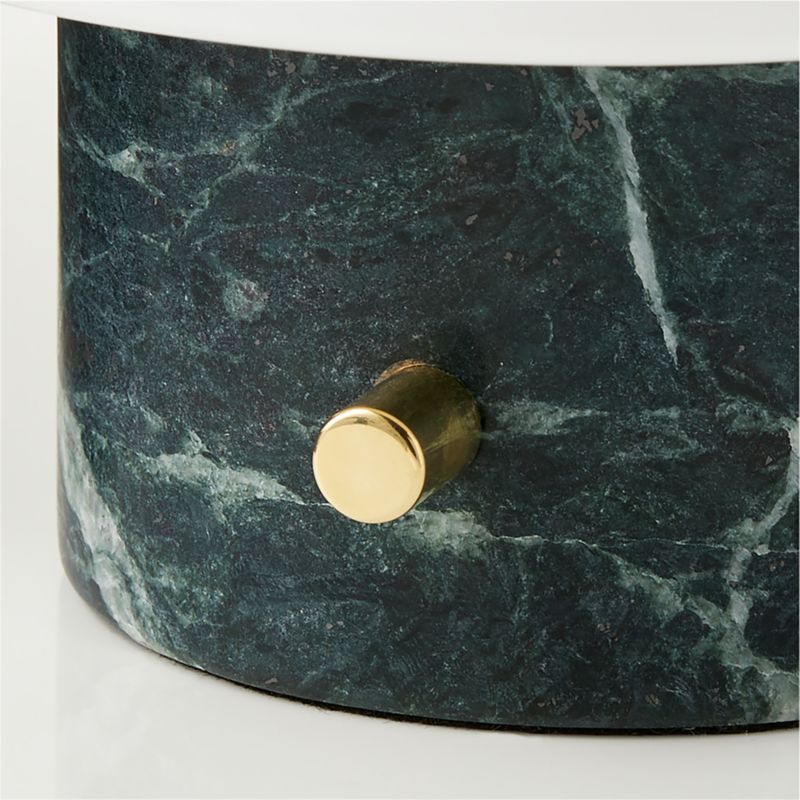 Mercury Modern Green Marble Table Lamp + Reviews | CB2 Canada