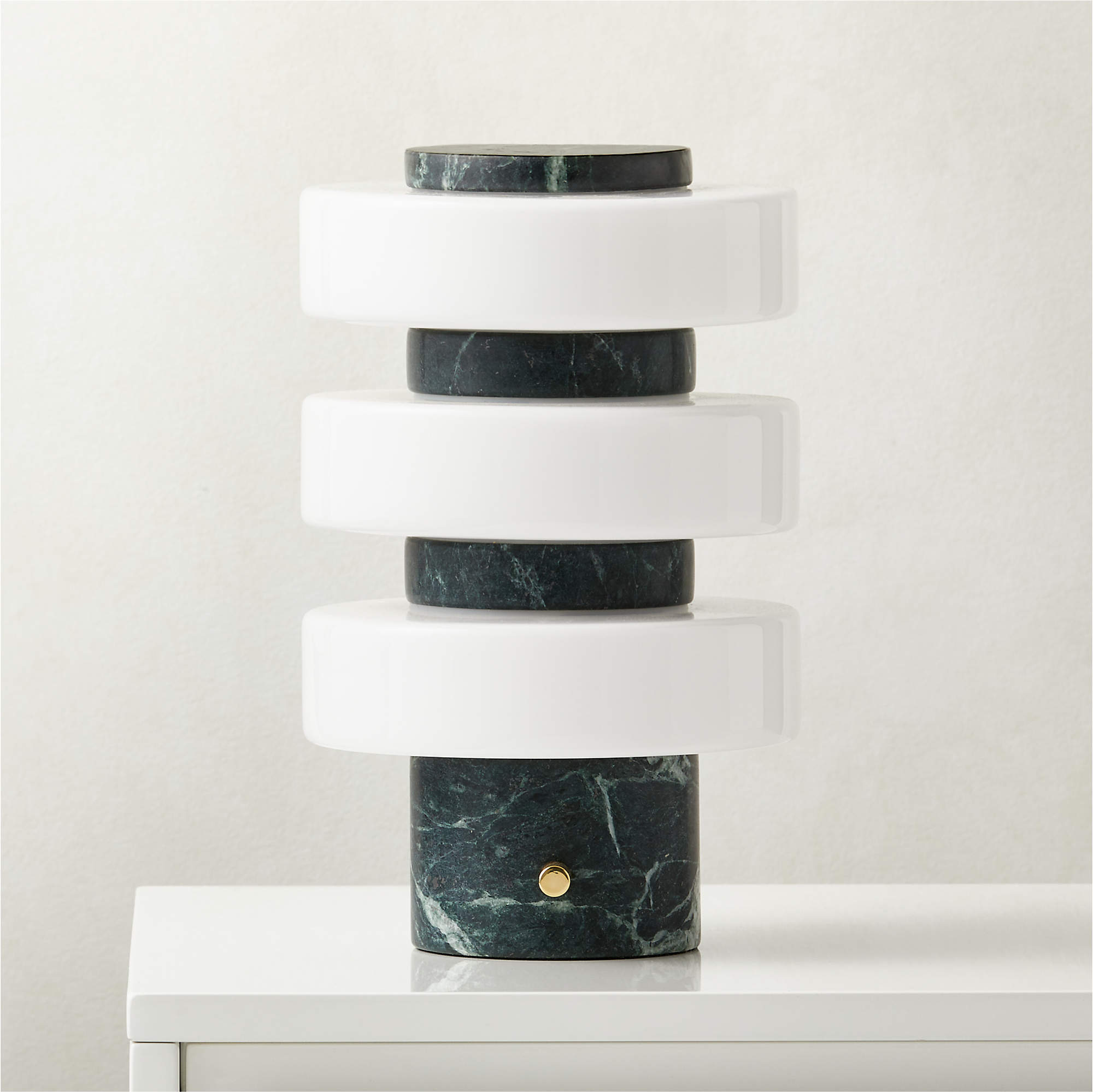 Mercury Modern Green Marble Table Lamp + Reviews | CB2