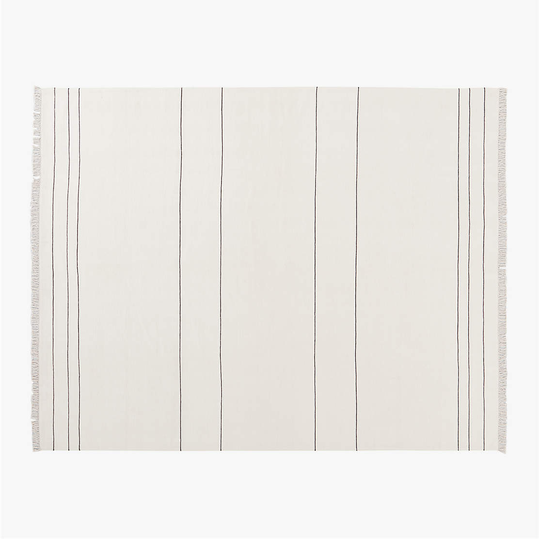 Antos Warm White Handwoven Linen and Jute Area Rug 8'x10' | CB2