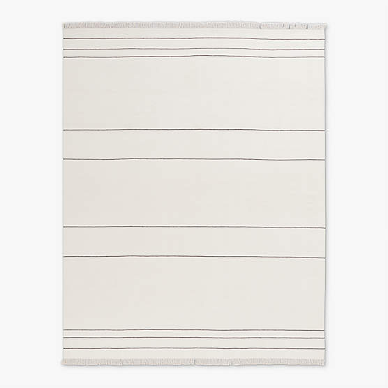 Larso Modern White Wool Area Rug 8'x10' + Reviews | CB2