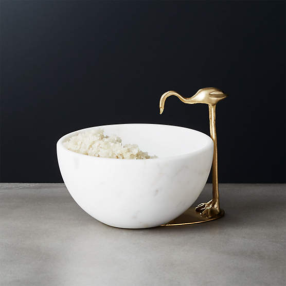Vinent Modern Black Marble Bowl + Reviews | CB2