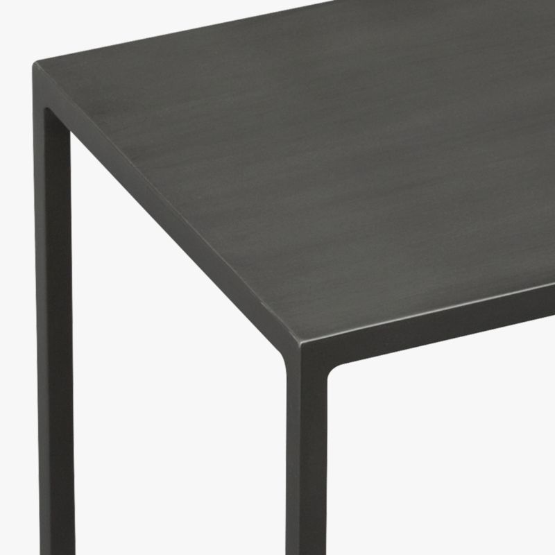 Mill Modern Black Metal Console Table 56'' + Reviews | CB2