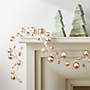 Mini Champagne Gold Ball Holiday Garland 72" | CB2