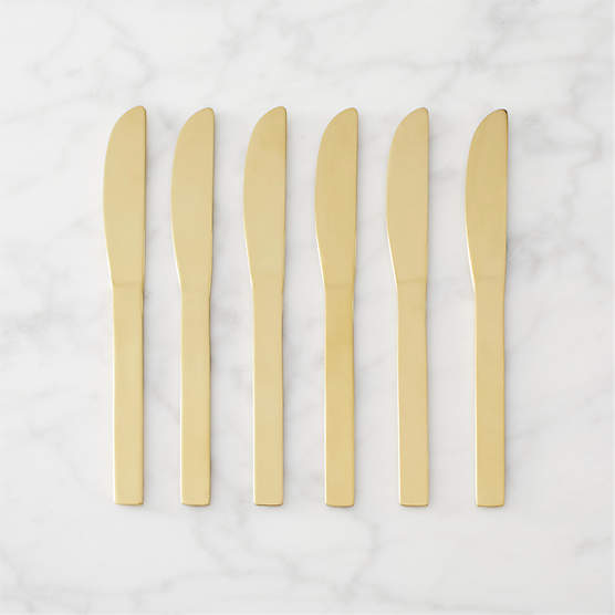 Brushed Gold Place Card Holders Set of 4 + Reviews | CB2