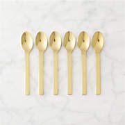 Mini Gold Cocktail Spoons Set of 6 + Reviews | CB2 Canada