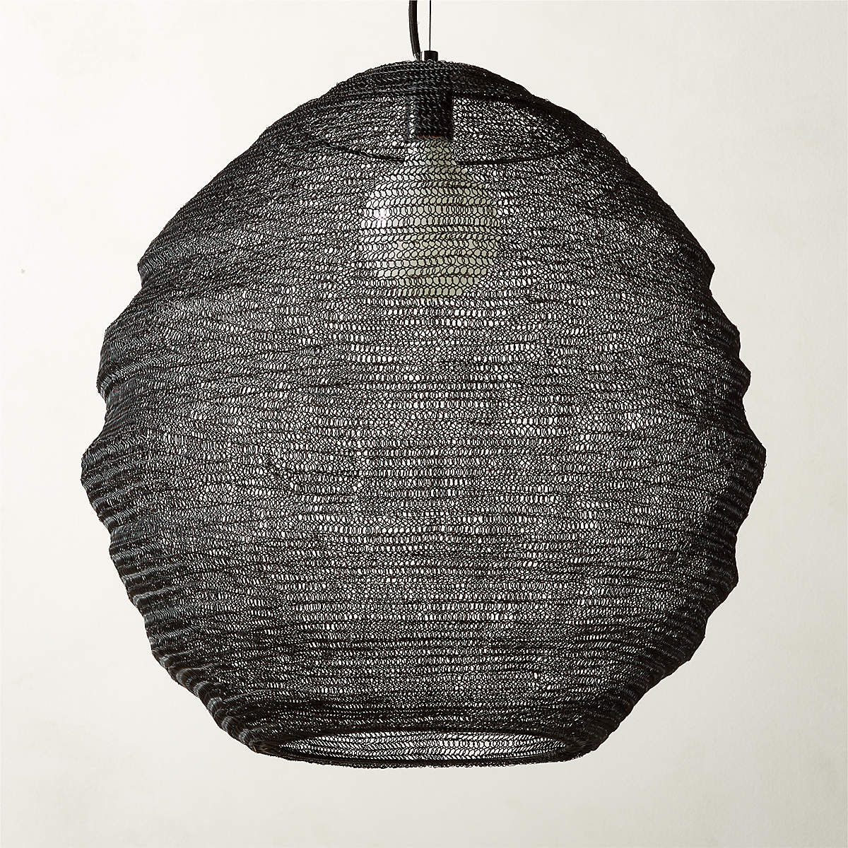 Mirage Modern Chainmail Black Pendant Light 23" + Reviews | CB2