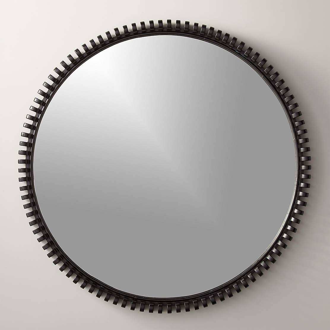 Infinity Black Round Wall Mirror 24" + Reviews | CB2 Canada