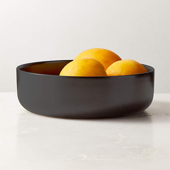 Mori Rectangular Matte Black Serving Platter Large + Reviews | CB2