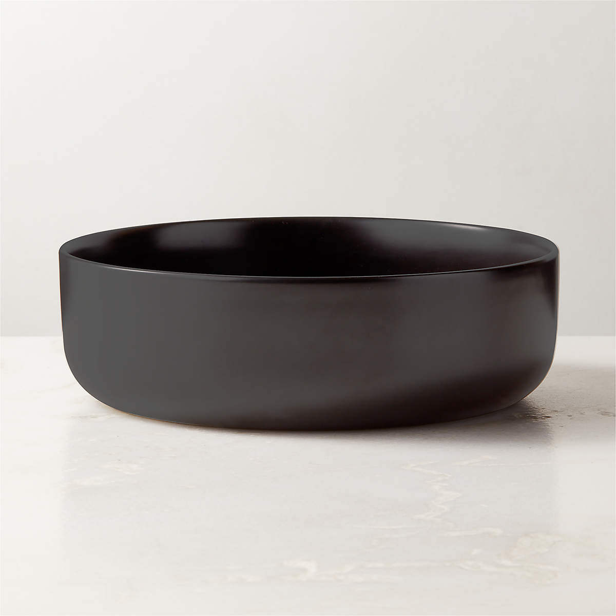Mori 4-Piece Matte Black Dinnerware Set with Pasta Bowl + Reviews | CB2