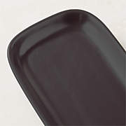 Mori Rectangular Matte Black Serving Platter Small | CB2 Canada