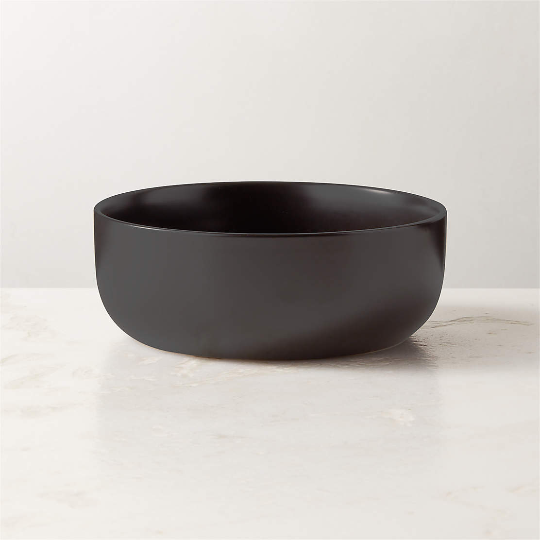 Crisp Modern Matte Black Soup/Cereal Bowl | CB2