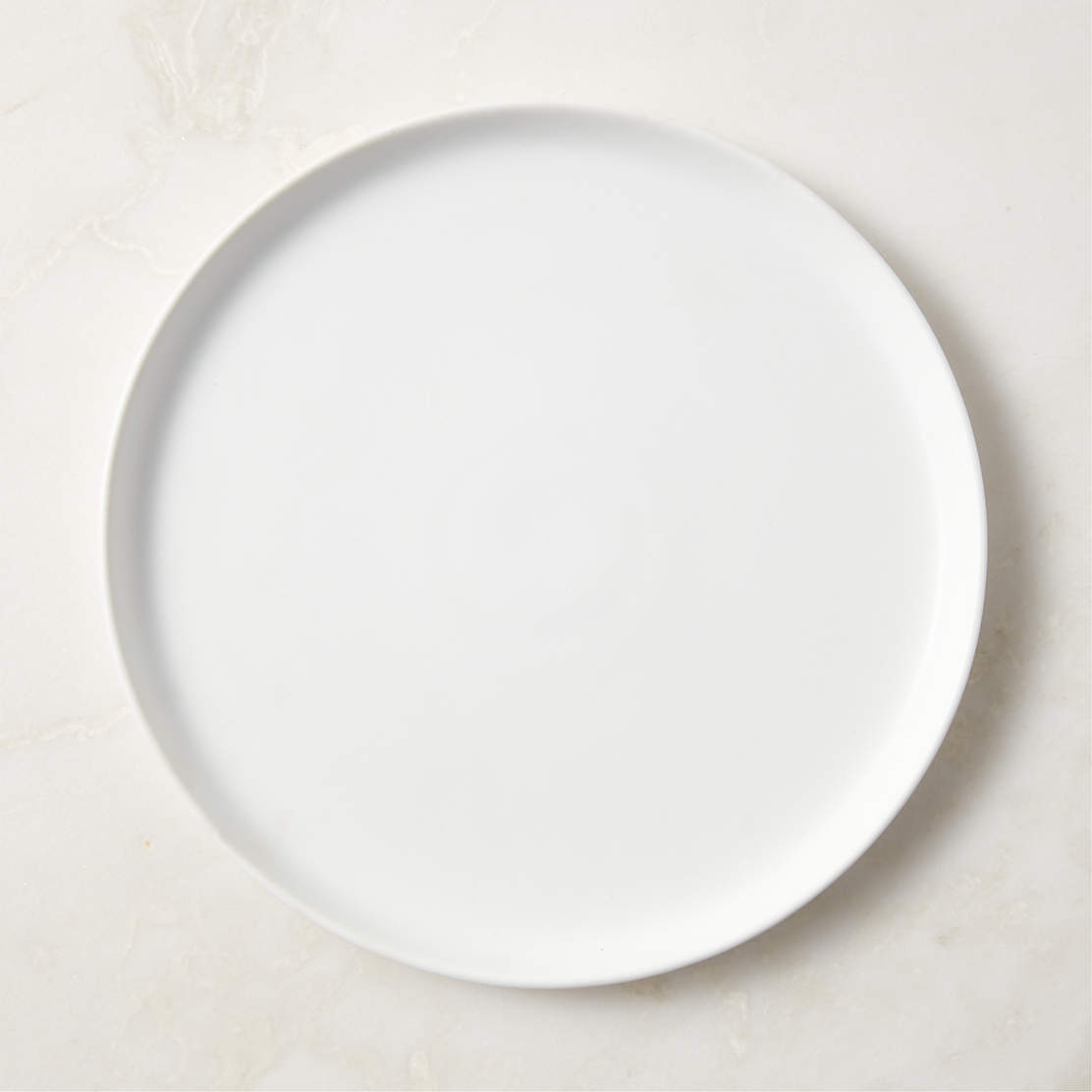 Drift Modern White Dinner Plate | CB2