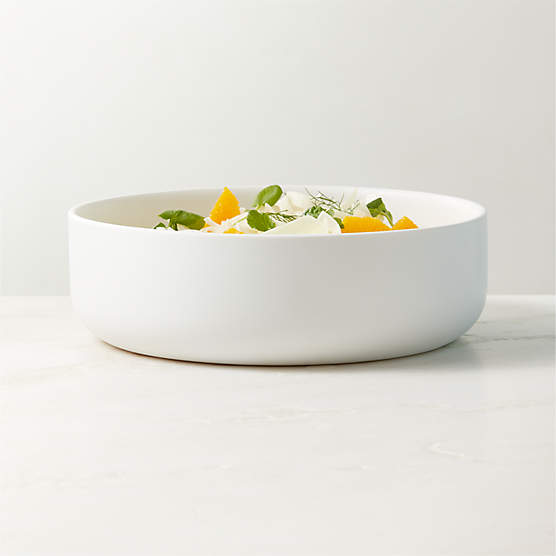 Mori Rectangular Matte White Serving Platter Small + Reviews | CB2
