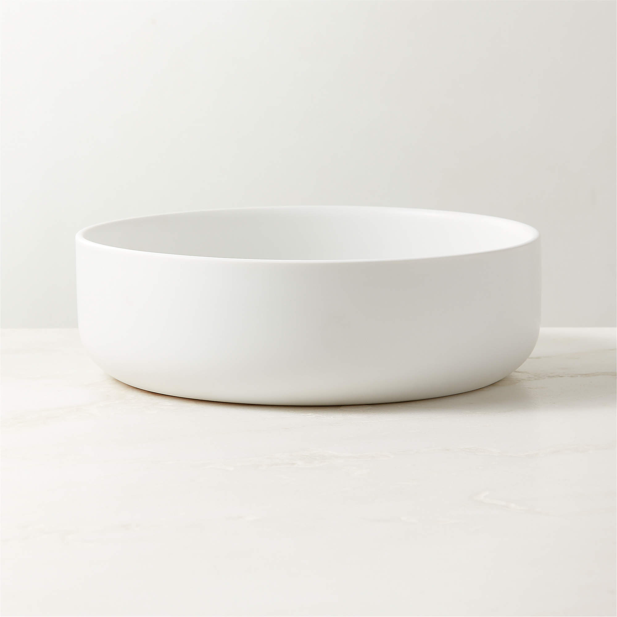 Mori 4-Piece Matte White Dinnerware Set with Pasta Bowl + Reviews | CB2