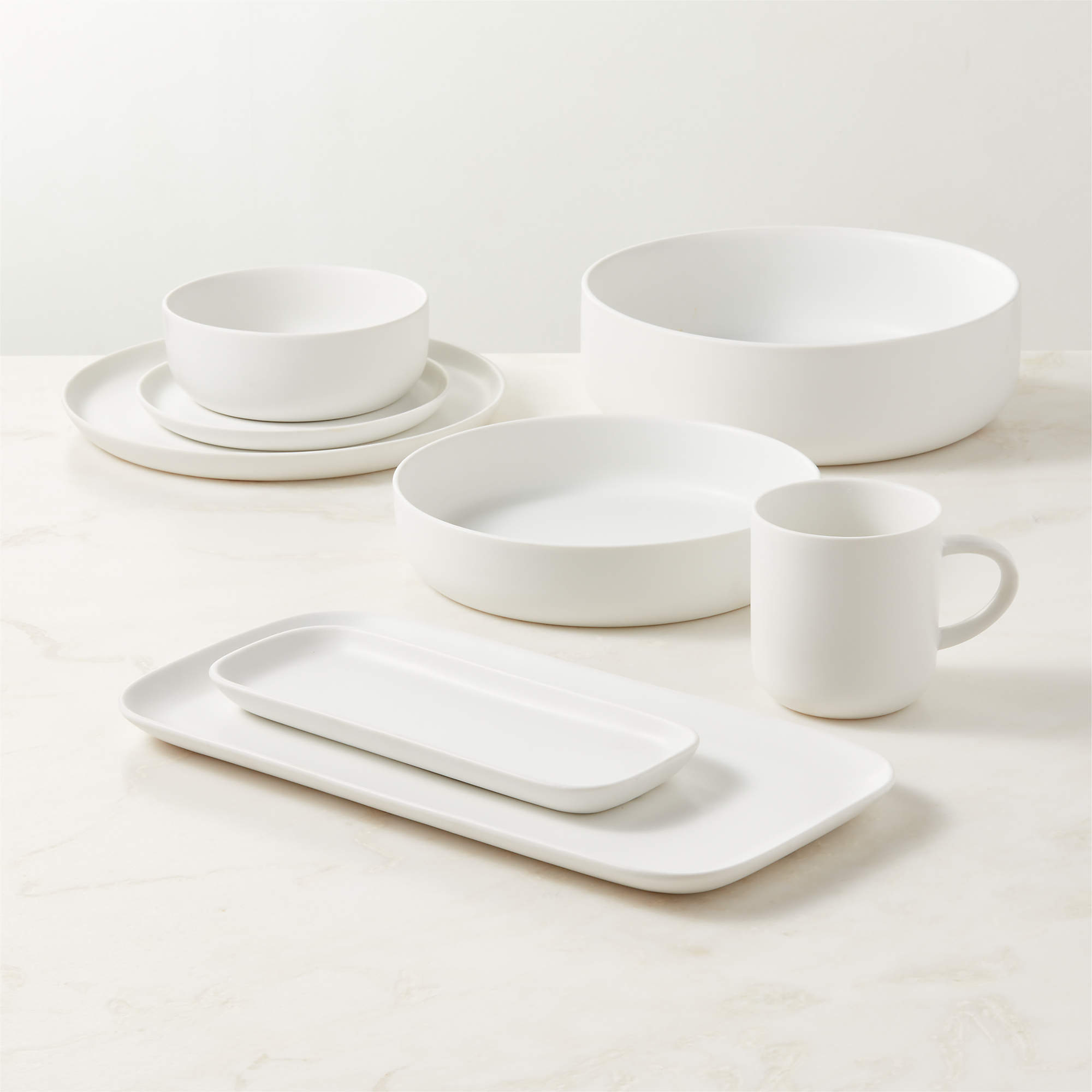 Mori Matte White Dinner Plate + Reviews | CB2