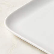 Mori Rectangular Matte White Serving Platter Large | CB2