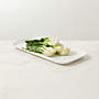 Mori Rectangular Matte White Serving Platter Large | CB2