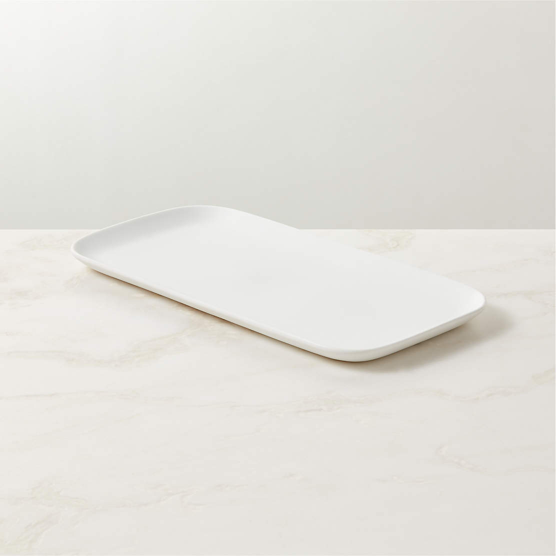 bento white rectangular platter | CB2