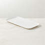 Mori Rectangular Matte White Serving Platter Large | CB2
