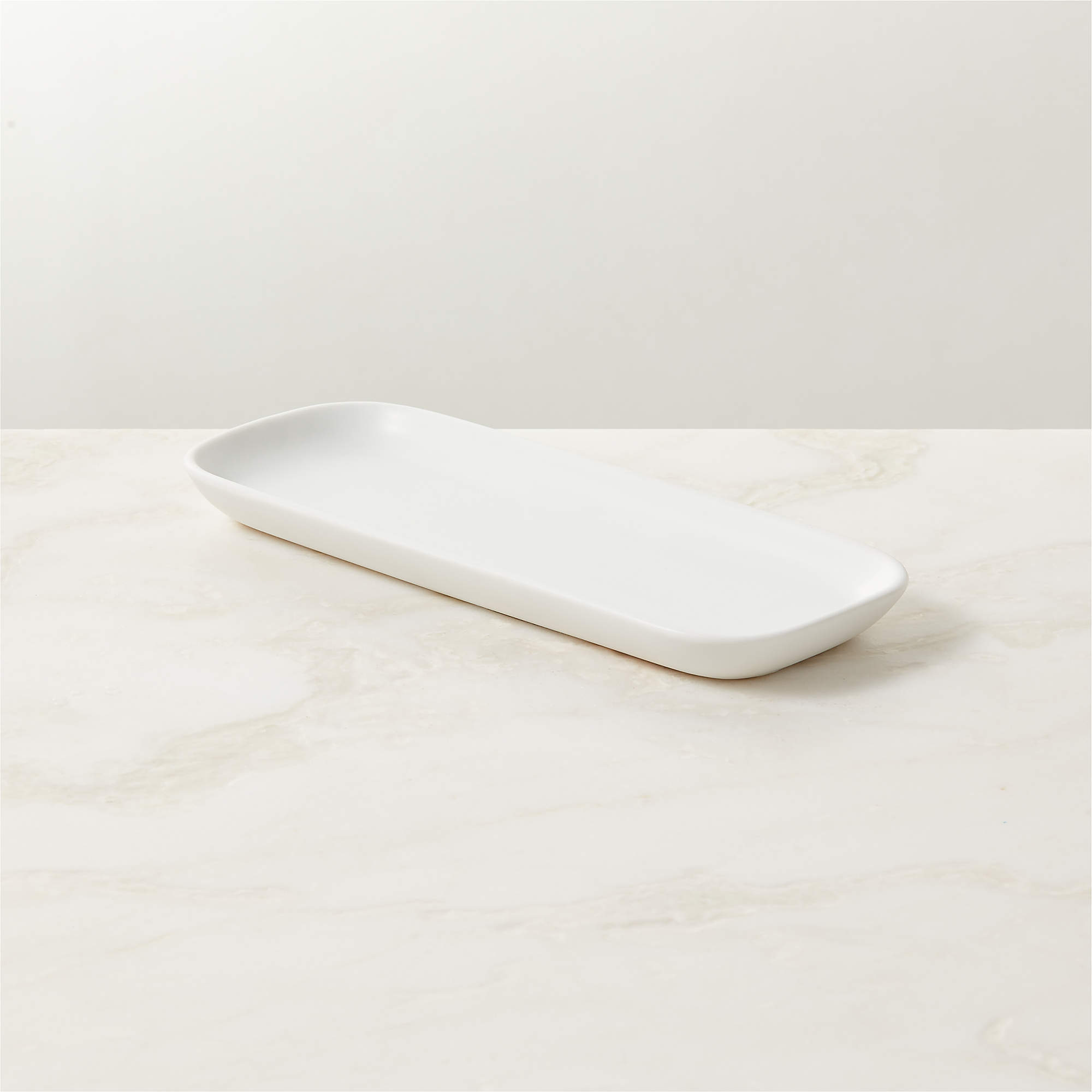 Mori 4-Piece Matte White Dinnerware Set with Pasta Bowl + Reviews | CB2