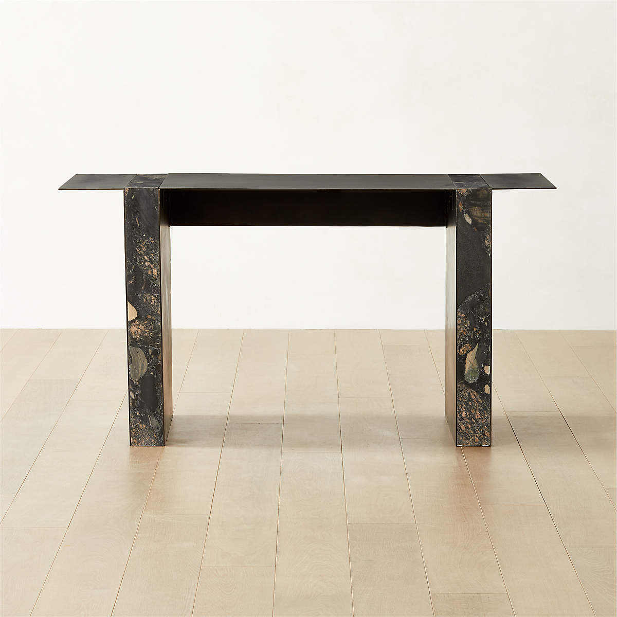 Moyra Modern Black Marble Desk | CB2