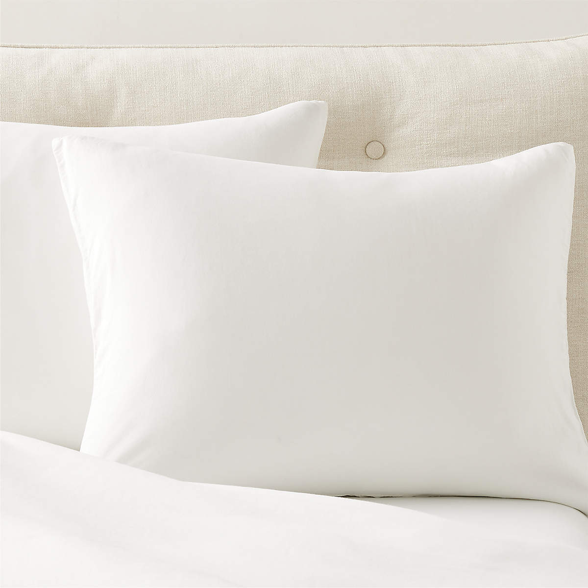 Muna Warm White Washed Tencel Solid King Sheet Set | CB2