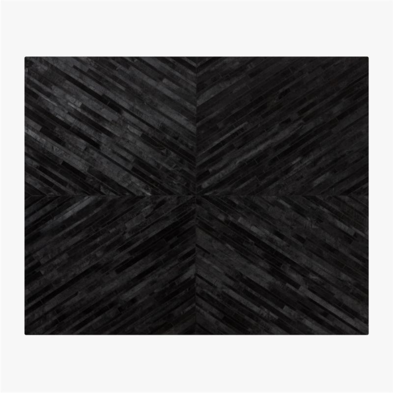 Naho Patchwork Black Hide Area Rug 8'x10' + Reviews | CB2