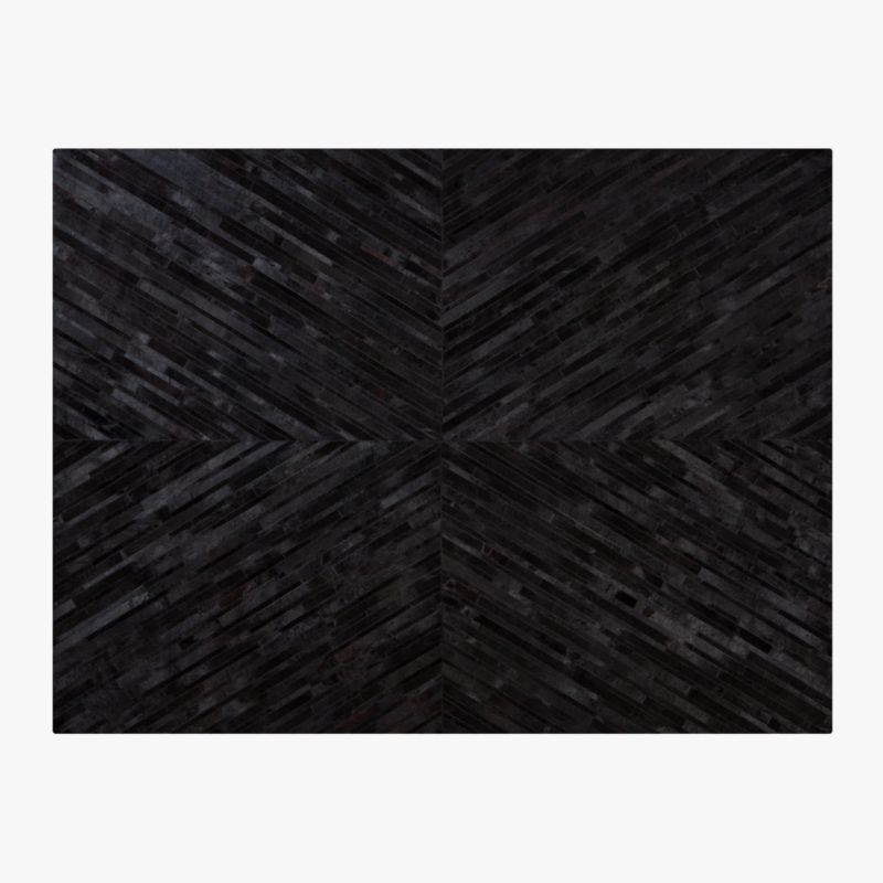 Naho Patchwork Black Hide Area Rug 10'x14' + Reviews | CB2 Canada
