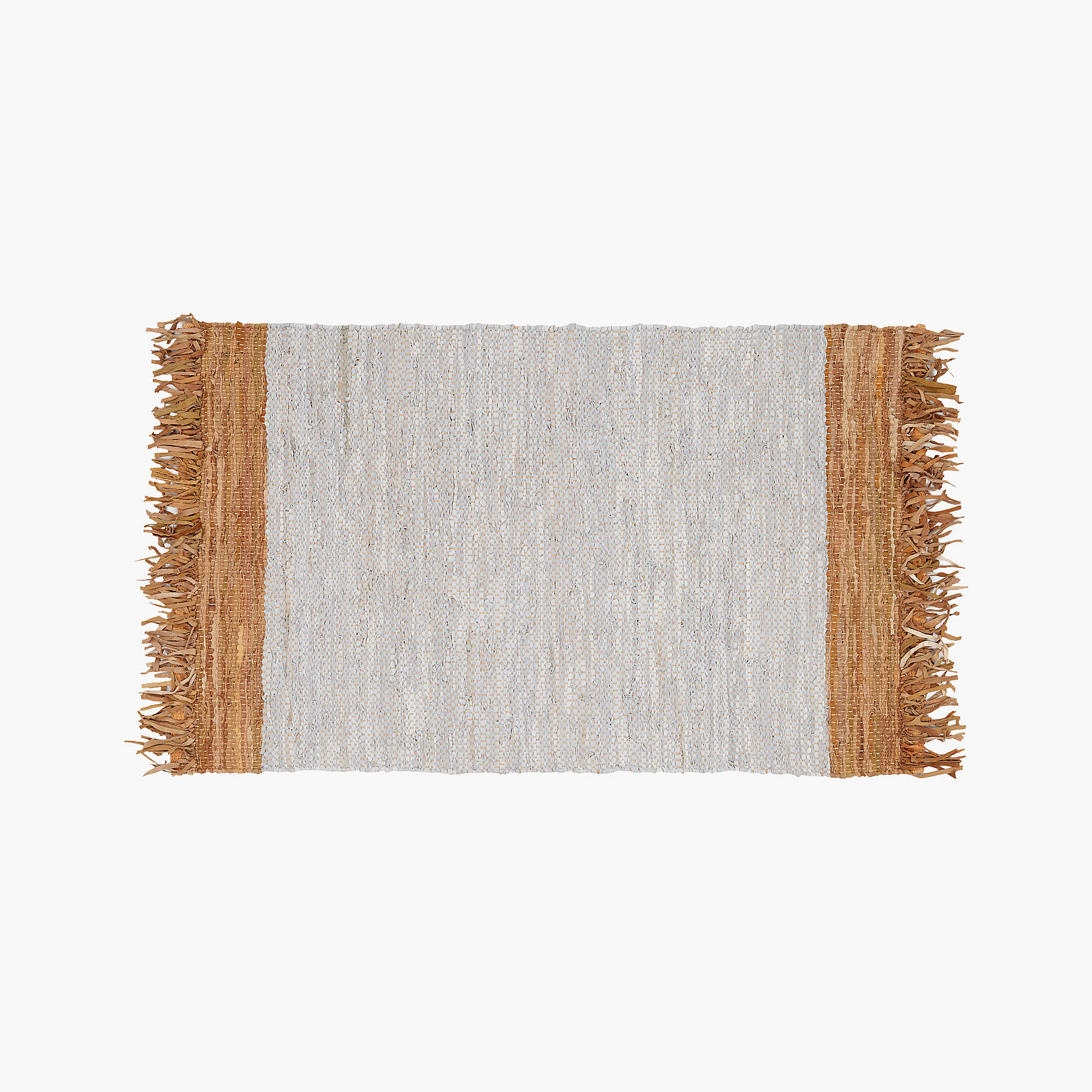 Natural Leather Dressage Modern Area Rug 3'x 5' + Reviews | CB2