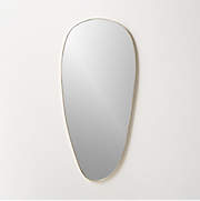 Navone Unlacquered Brass Wall Mirror 20''x44'' + Reviews | CB2 Canada