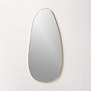 Navone Unlacquered Brass Wall Mirror 20''x44'' + Reviews | CB2