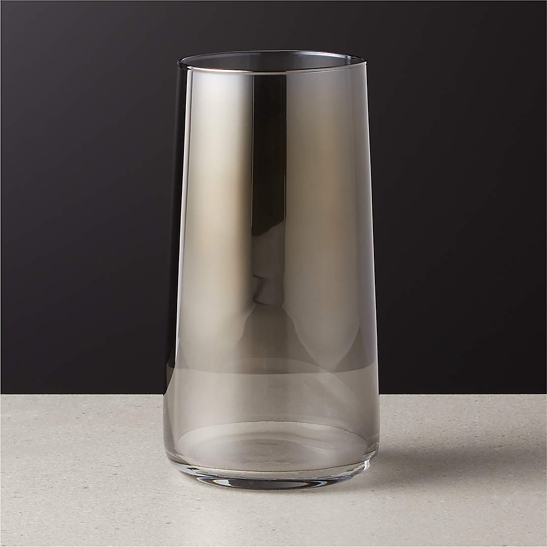 Porsha Smoked Modern White Wine Glass + Reviews | CB2 Canada