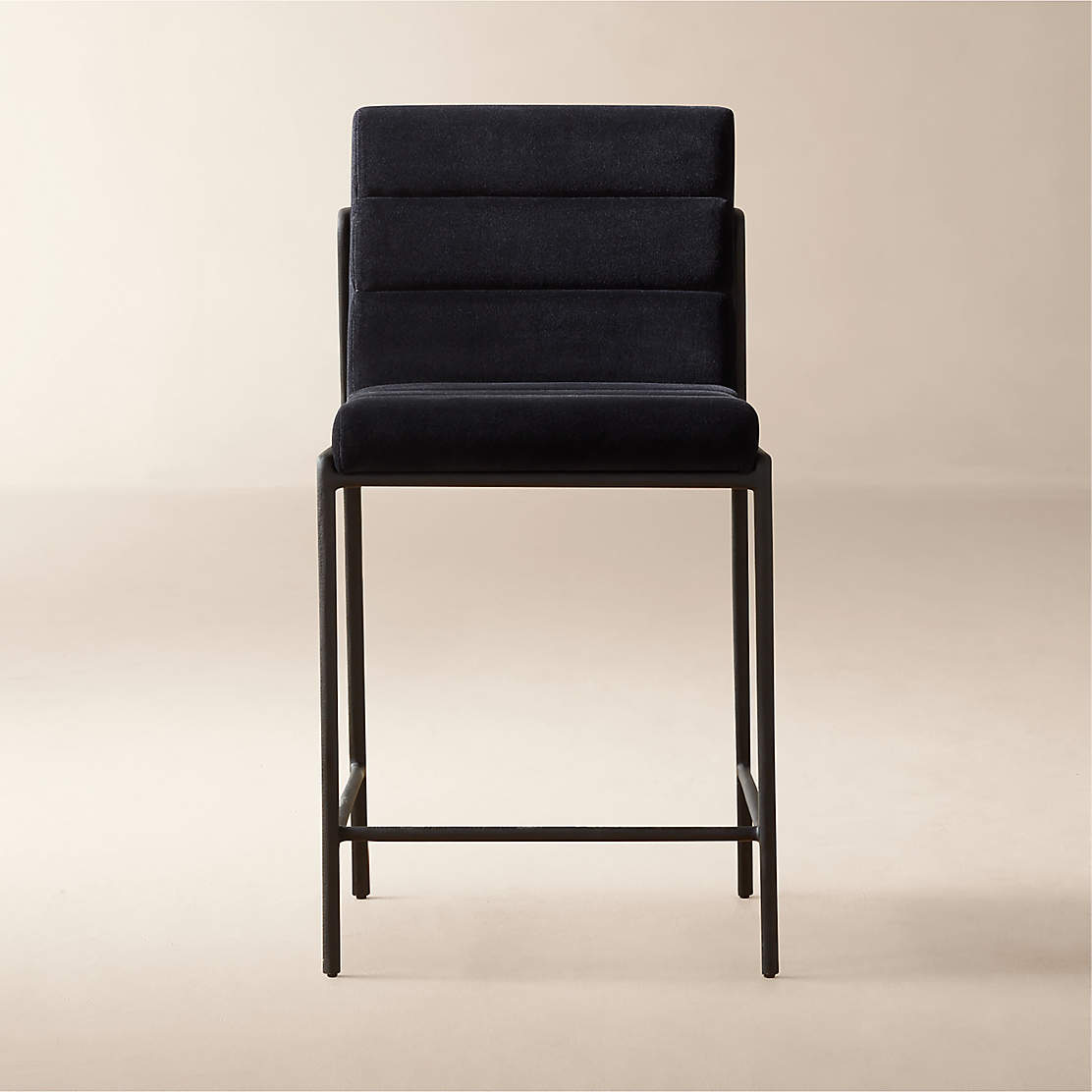 Segur Black Boucle Counter Stool + Reviews | CB2 Canada