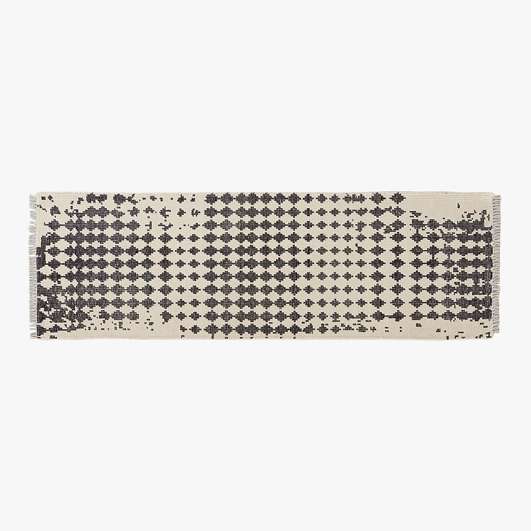 Modern Black Runner Rugs | CB2