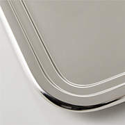 Newman Rectangular Pewter Stainless Steel Bar Tray | CB2