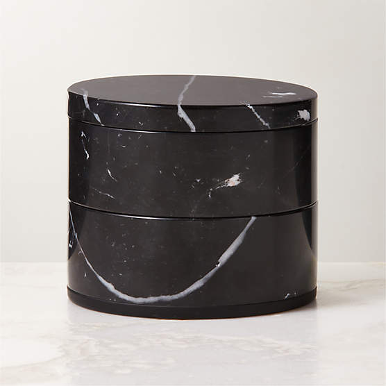 Large White Marble Box + Reviews | CB2 Canada